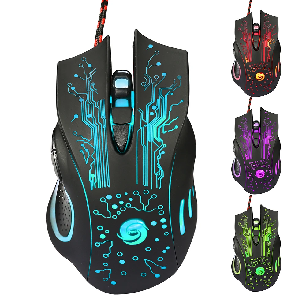 Aliexpress.com : Buy Six Lights Wired Gaming Mouse 6 Button 3200 DPI ...