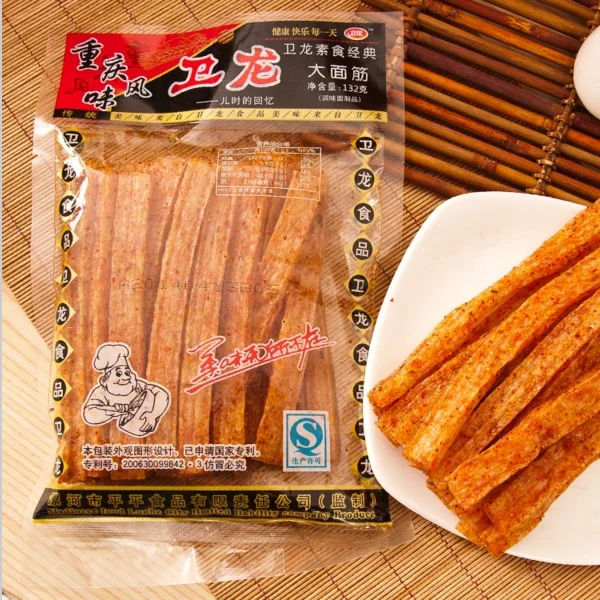 Wei long 120g spicy snack gluten spicy vegetarian Chinese spicy snacks ...