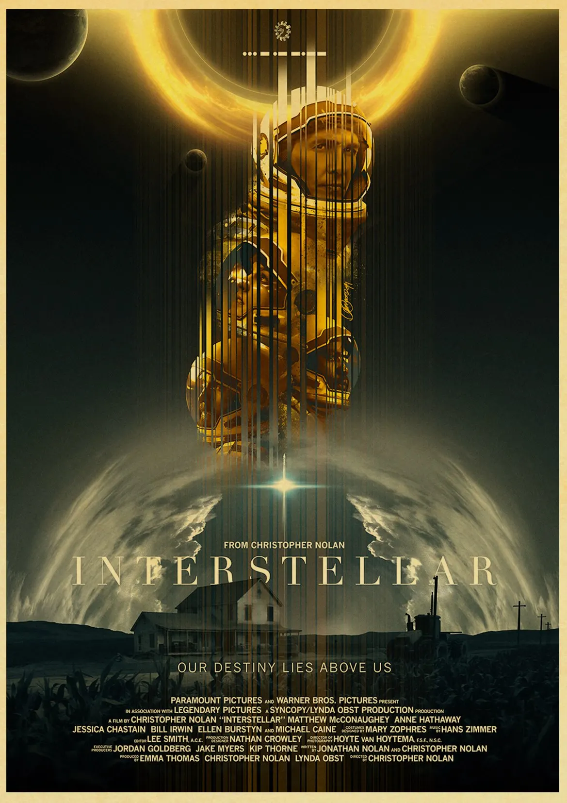 Movie Poster Interstellar Posters Wall Stickers Retro Poster Prints ...