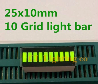 Best price!!! 10 grid LED digital tube Green 10 segment light bar ...