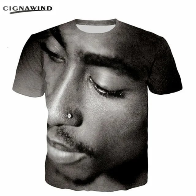 summer top Hip hop T-shirts fashion rap star tupac/2pac 3D printed t ...