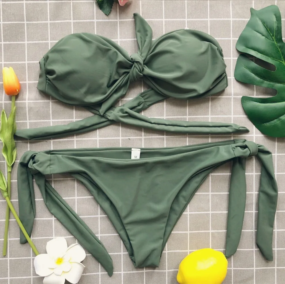 2018 Wrap Bowknot Swimsuit Bathing Suit Swimwear For Women| | - AliExpress