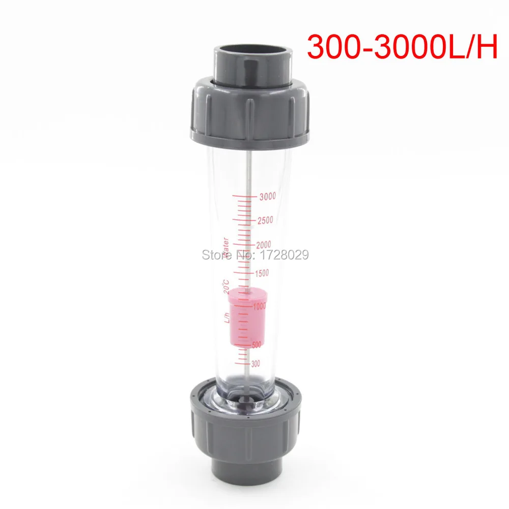 1 Inch Clear Water Liquid Flow Meter Measuring Tube Pipe Style ...