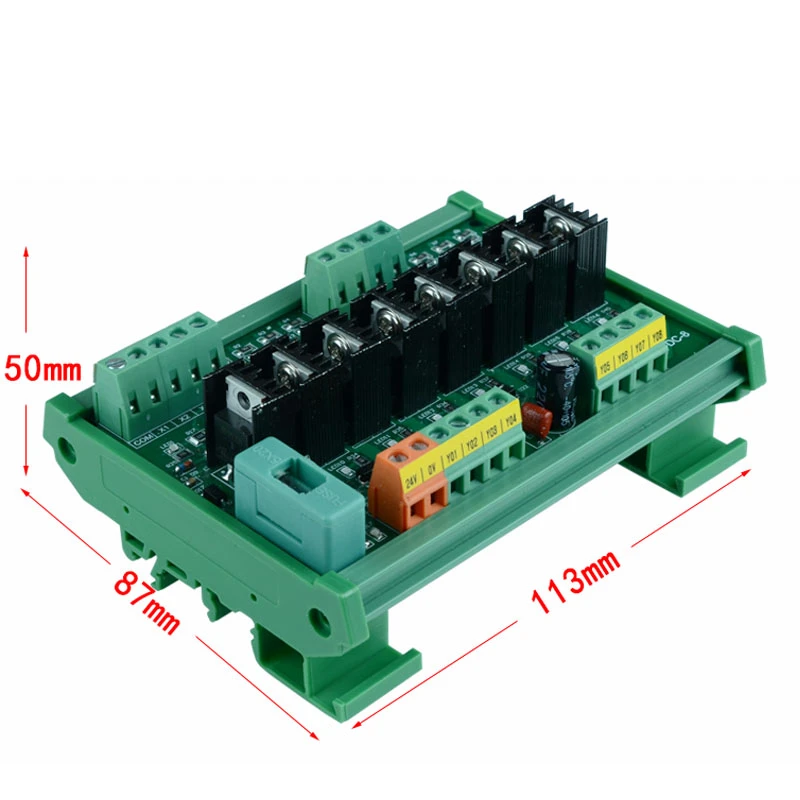 8 Channel DC PLC Amplifier board IO Protection Optocoupler Isolated ...