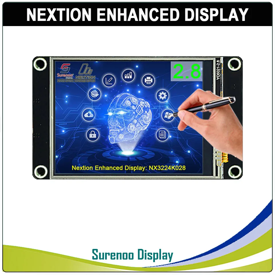 2.8" NX3224K028 Nextion Enhanced HMI USART UART Serial Resistive Touch ...