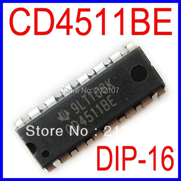 Купить cd4511be / cd / hcf4511 кмоп-камера dip-bcd 7 сегмента защелка ...