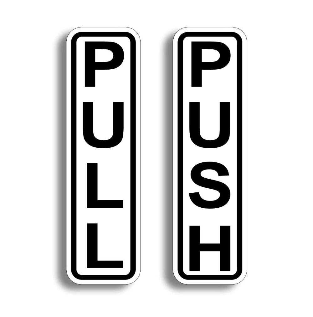 New Push-pull Sliding Door Sticker Personality Creative Stickers Safety ...