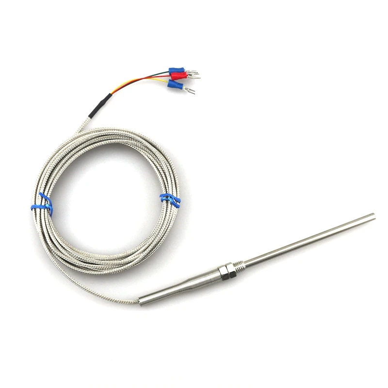 2m-RTD-PT100-Cable-Stainless-Probe-100mm-3-Wires-Temperature-Sensor-50 ...