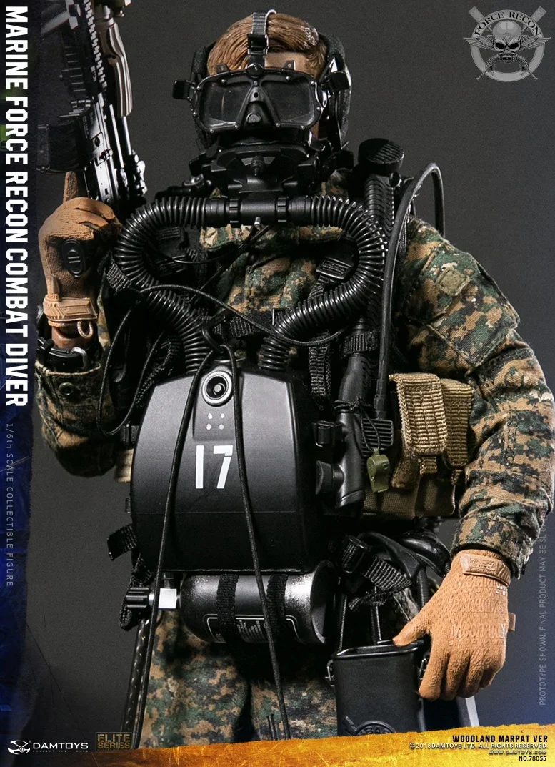 DAMTOYS 78055 1/6 USMC MARINE FORCE RECON COMBAT DIVER WOODLAND MARPAT ...