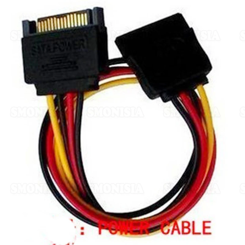 10pcs 500pcs 50CM SATA Male To Female Serial Power Cable Copper Core ...