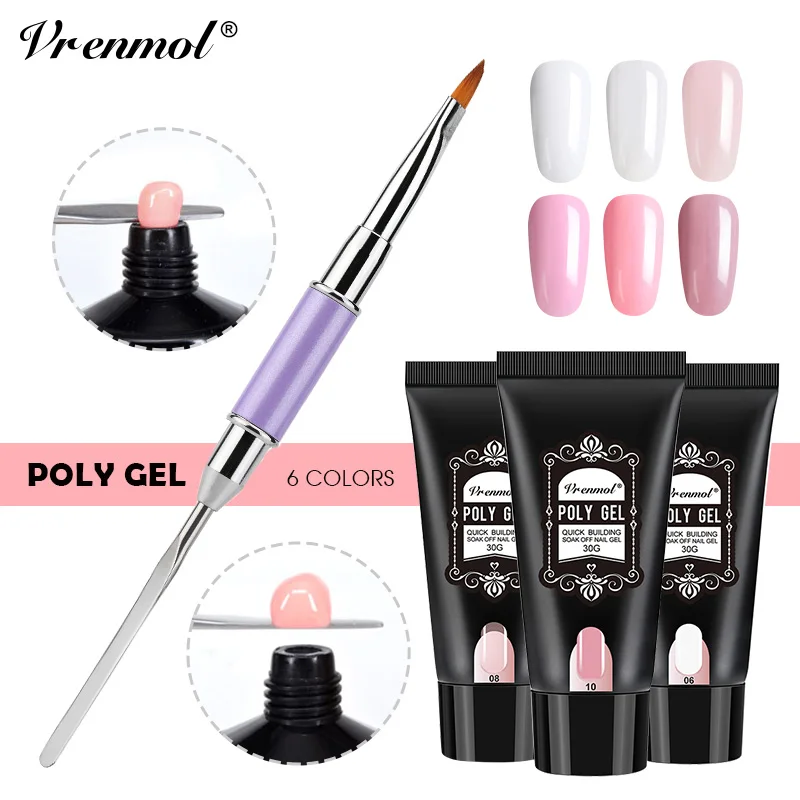 Vrenmol 30g Poly Gel Quick Building Fast Finger Extension Acryl Nail