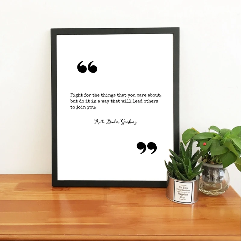 Notorious RBG Quote Poster And Print Ruth Bader Ginsburg Quotes Wall ...