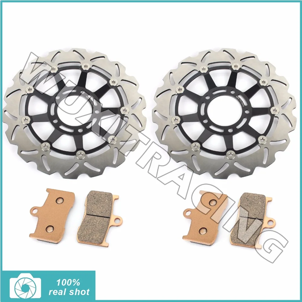 BIKINGBOY Pair Front Brake Discs Rotors + Brake Pads for TRIUMPH Tiger ...