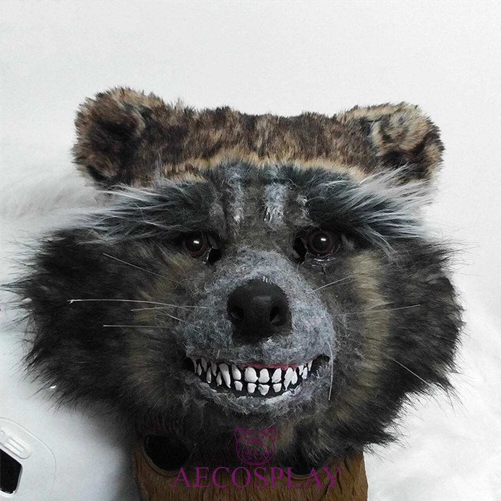 Halloween 1:1 2017 Guardians of The Galaxy Rocket Raccoon Full Mask ...