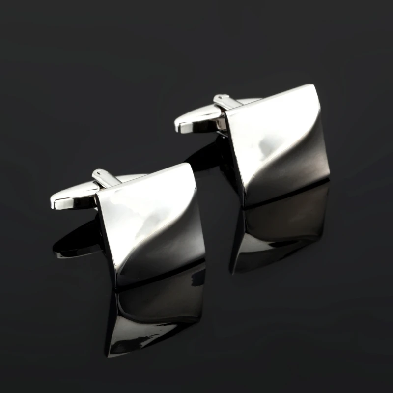 Newest Square Simple Design Male Button Cufflinks Metal Cuff Links ...
