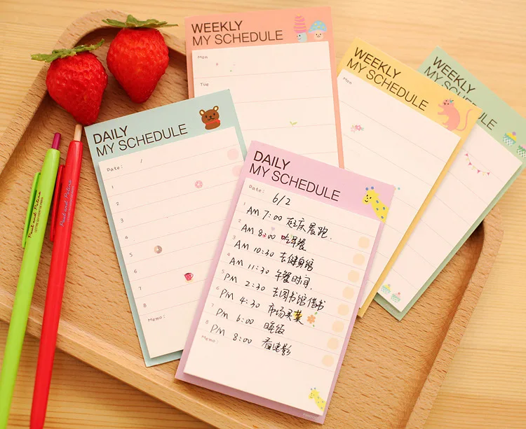 Daily plan Weekly plan stickers Memo Pad /Bookmark Sticker Sticky Notes ...