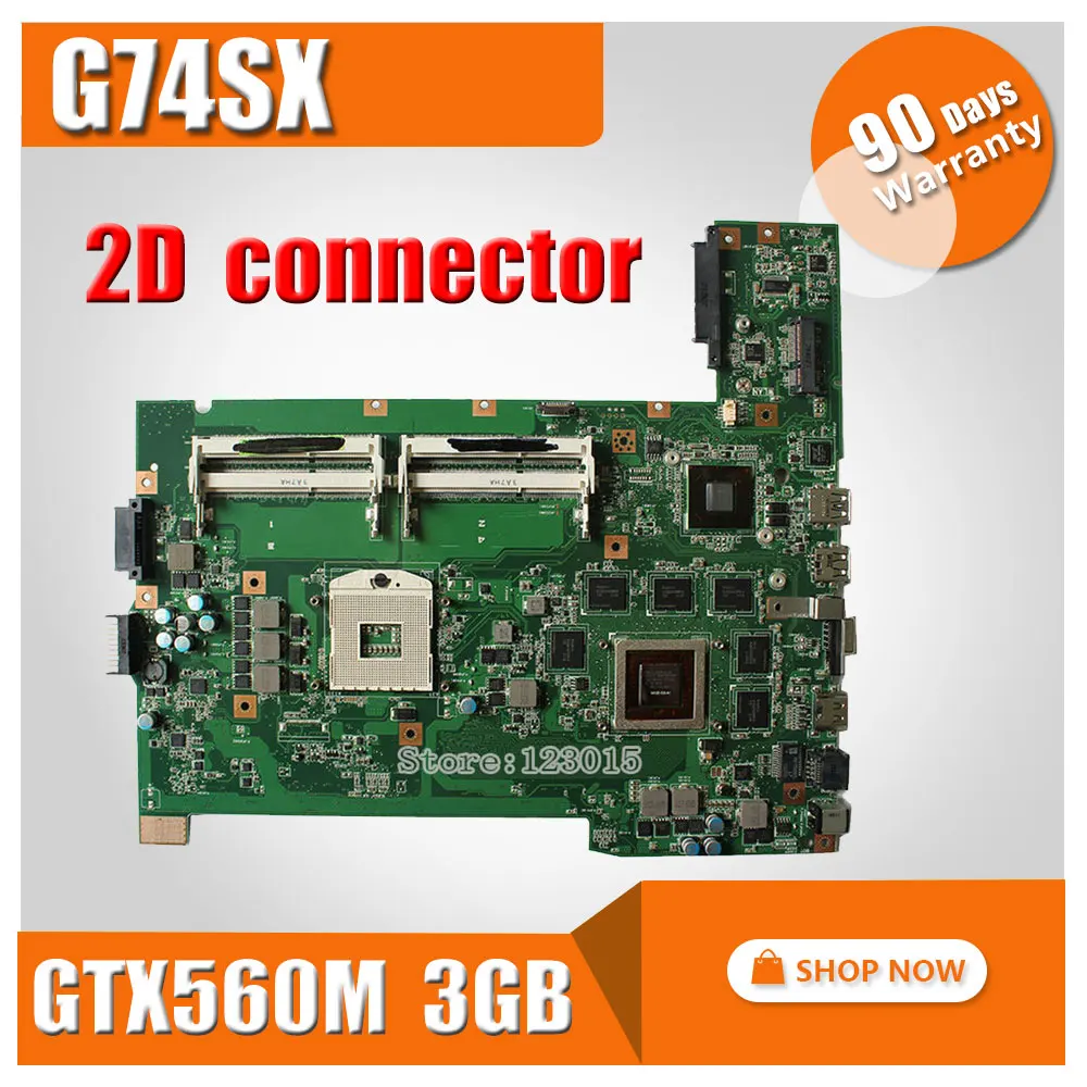 Para Asus G74SX Rev: 2.0 placa madre del ordenador portátil 12 * memoria GTX 560 m 3 GB apoyo 2D ...