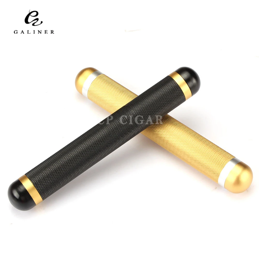 GALINER Cigar Tube Single Holder Portable Urltra Light Metal Mini ...