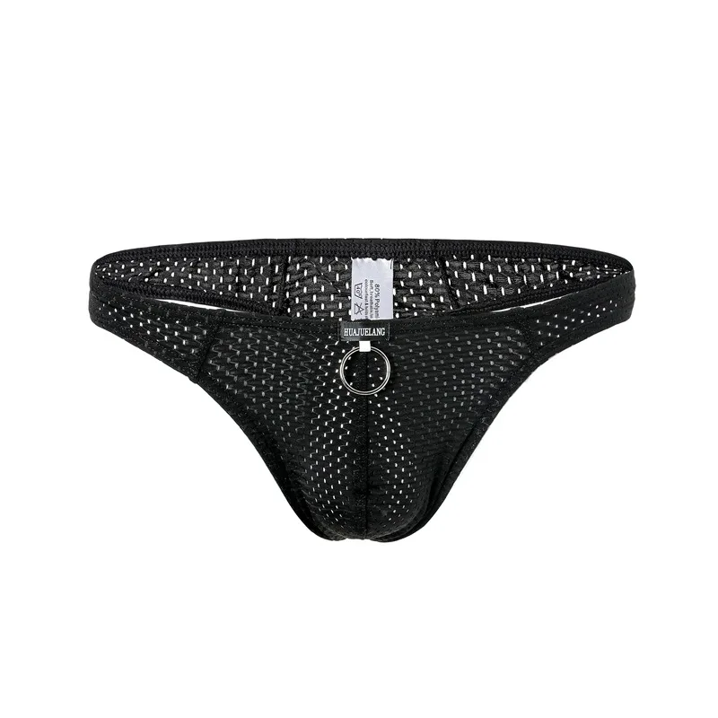 Mens Thongs and G Strings Sexy Men Mesh Underwear Breathable Pouch Slip ...
