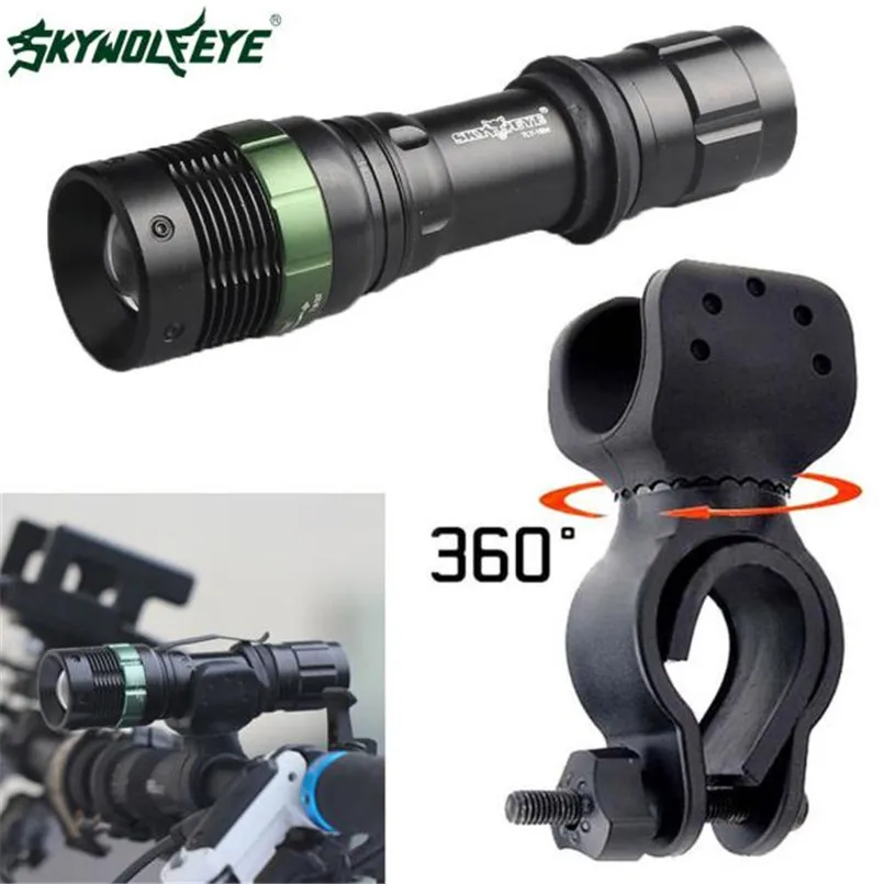 Sky Wolf Eye Super Bright XML T6 LED Zoomable Flashlight Bike Bicycle ...