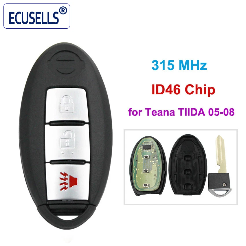 3 Buttons 315MHz with ID46 Chip 2+1 Buttons Keyless Entry Smart Remote ...