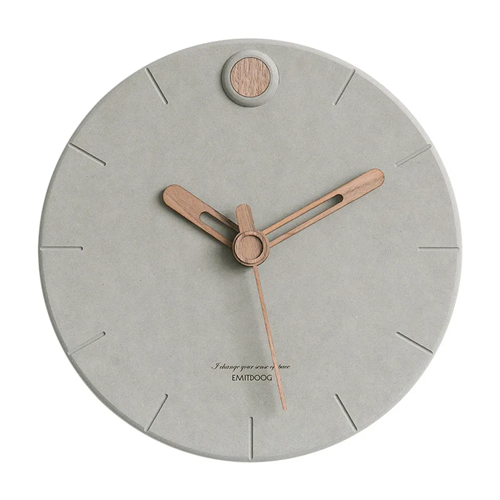 Modern Mdf Board Wall Clock Nordic Round Minimalist Fashion Colorful ...