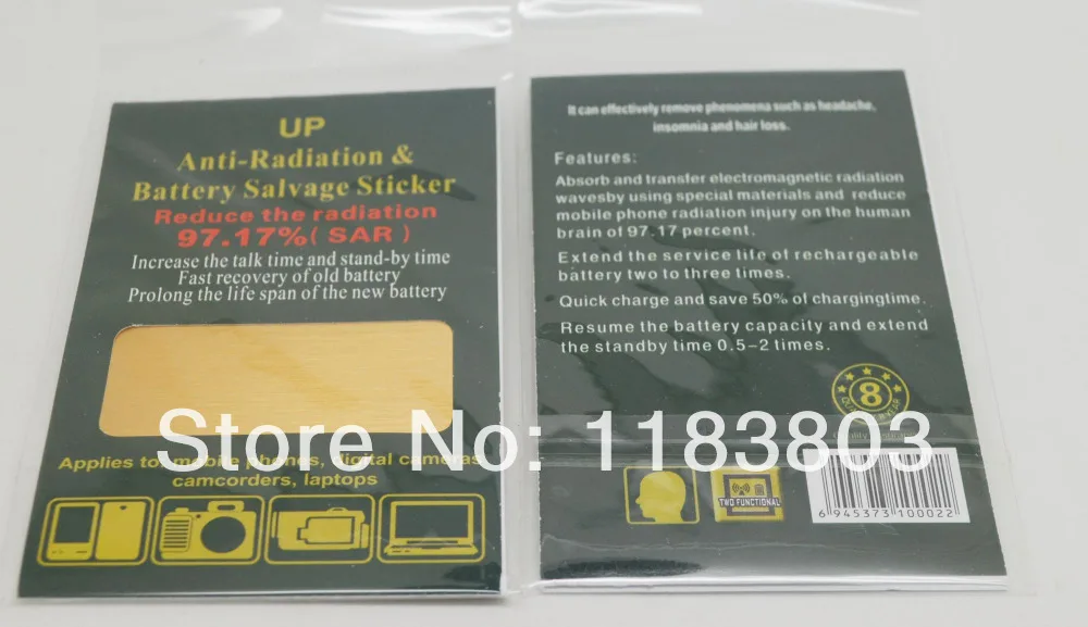 20pcs New Arrival 24k Golden Mobile Sticker New Packing Anti-radiation ...