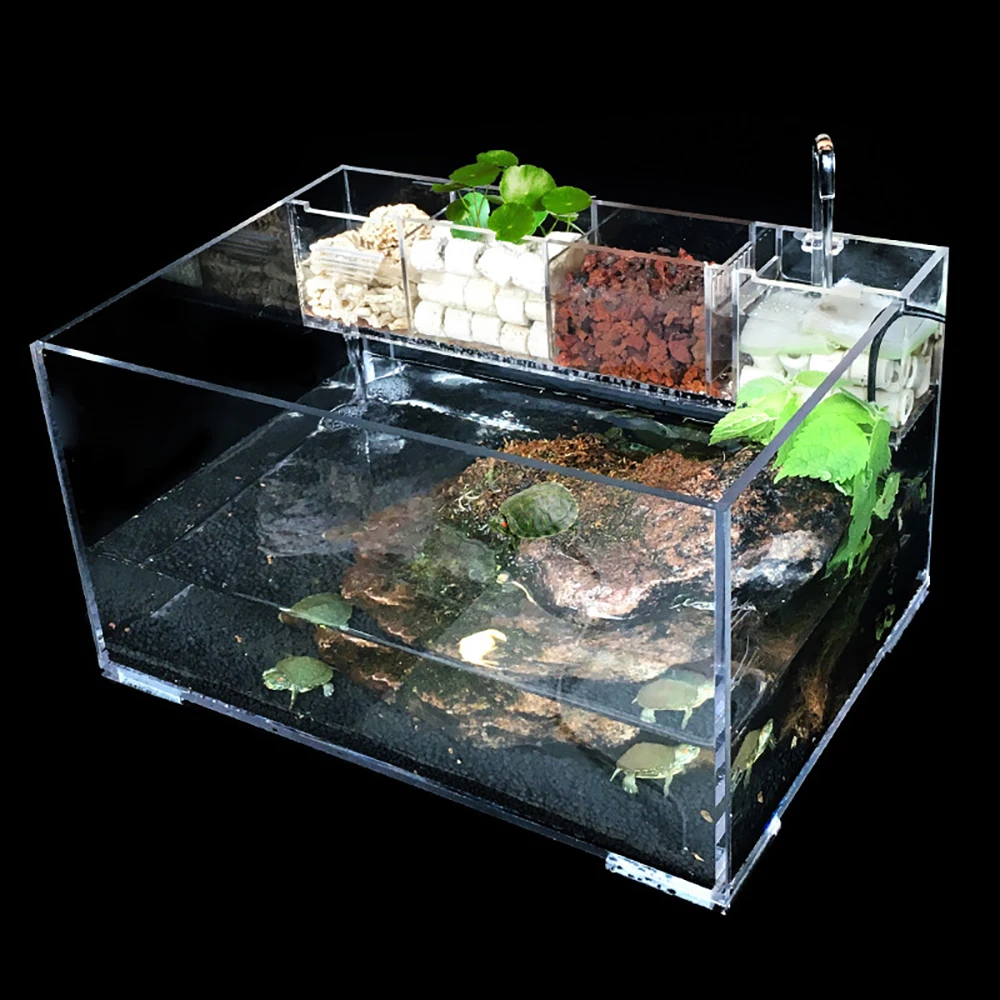 Creative Ecological Desktop Fish Tank with Water Pump - Integrated ...