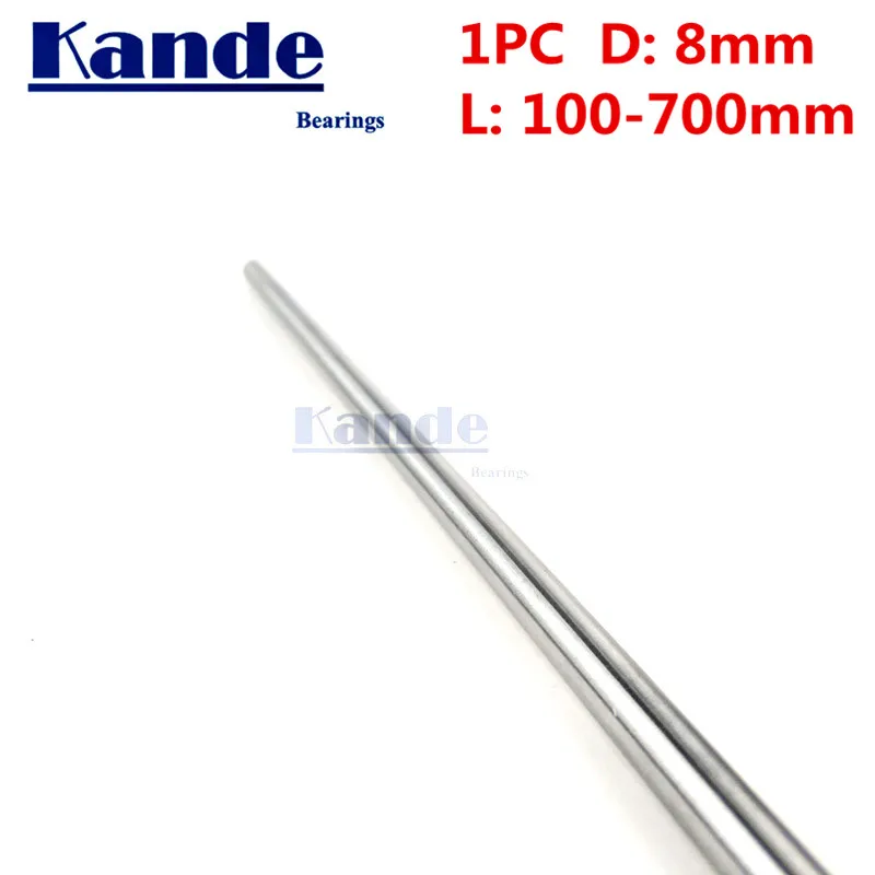 1pc D: 8mm 3d Printer Rod Shaft D:8mm L:100-600mm Linear Shaft Chrome ...