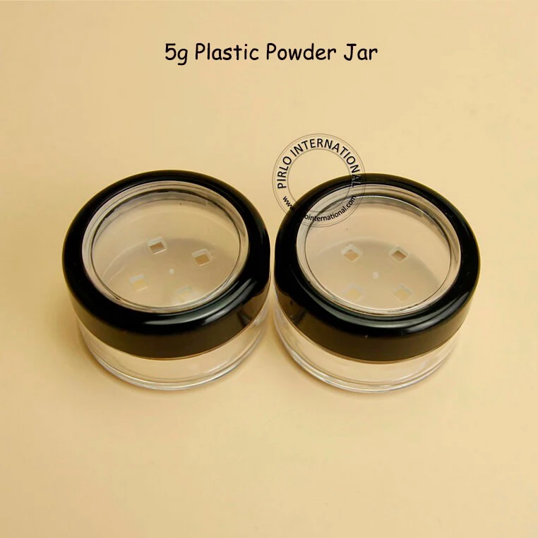 5pcs/Lot Plastic 5g Powder jar Cosmetic Container 5 Gram Facial Ceram ...