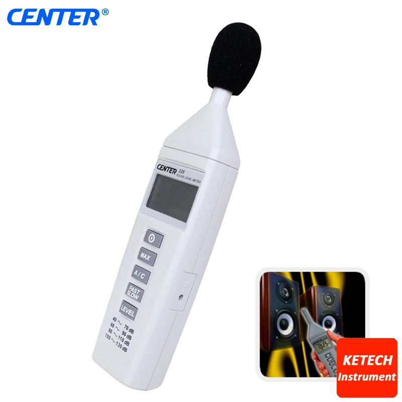 Digital Sound Level Meter Noise Tester (40 130dB) CENTER329|tester ...