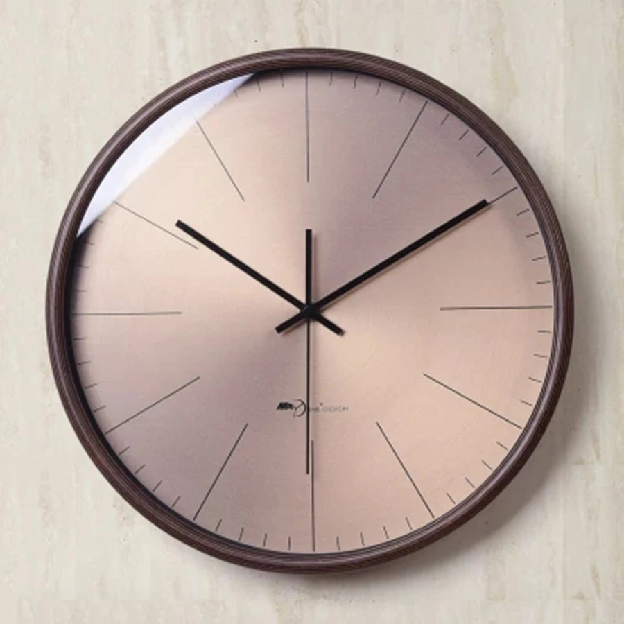 Simple Modern Design Round Brief Wall Clock Living Room Watch Mechanism ...