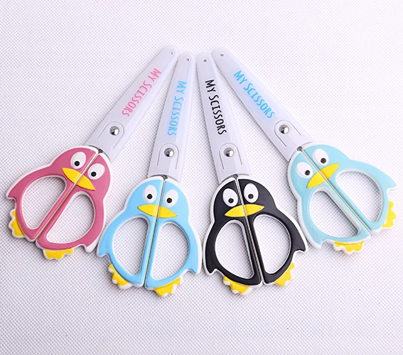 1pc Kawaii Penguin Series Round Head Scissors,School Paper Cutting ...