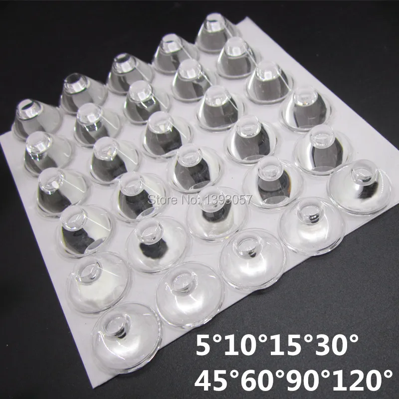 Lentes led de alta potencia, pmma lentes ópticas de 20mm, ángulo de 5 ...
