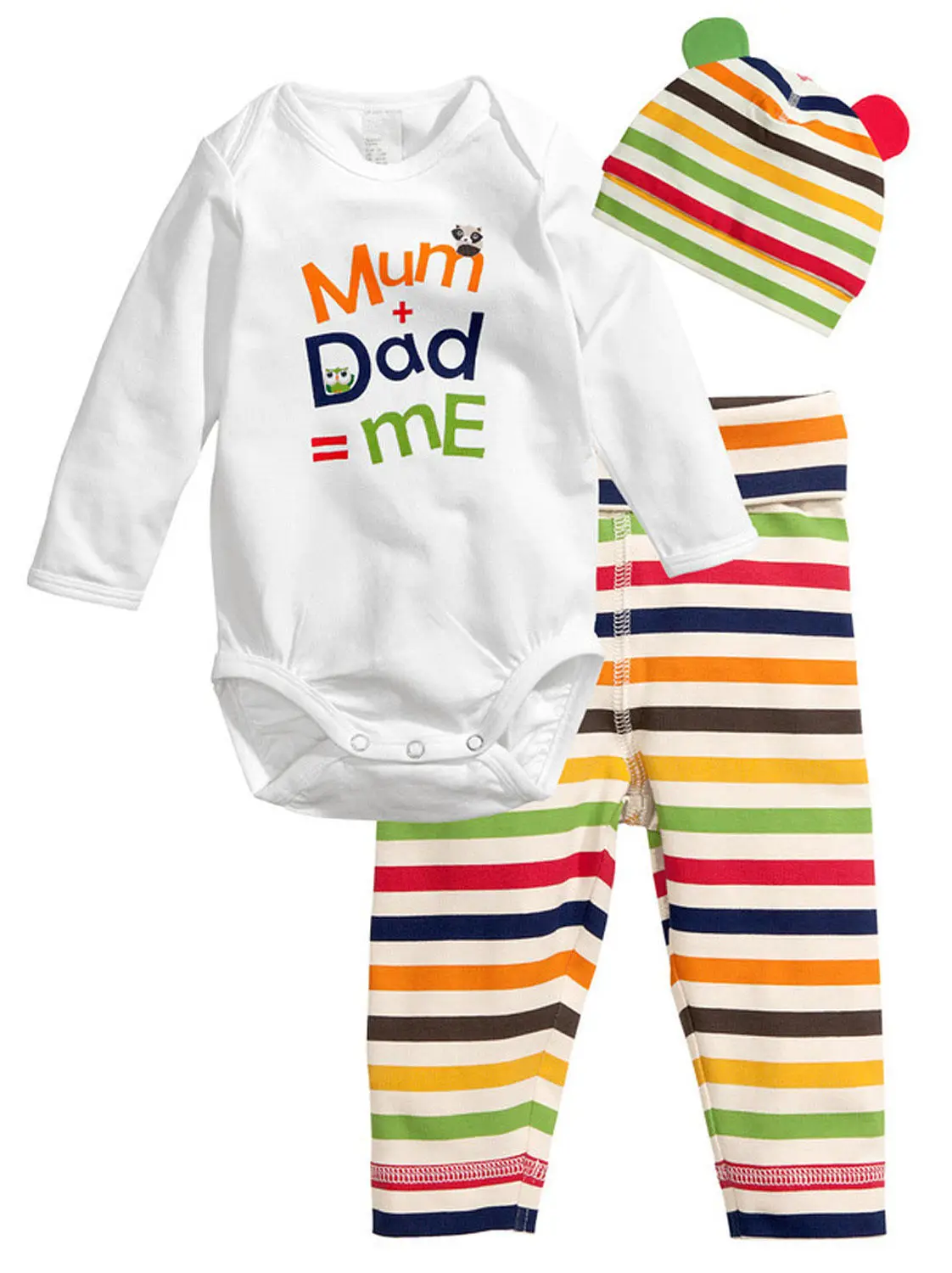 3pcs set Newborn Infant Baby Clothing Toddler Boys Girls T shirt Baby ...