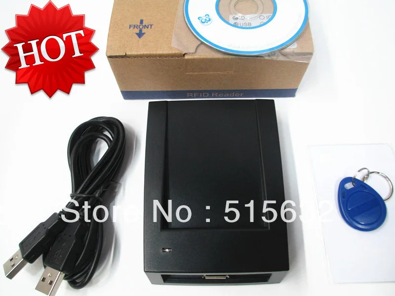 125KHz ID Card Reader & Writer/Copier + WRITABLE Card Key Copy ID ...