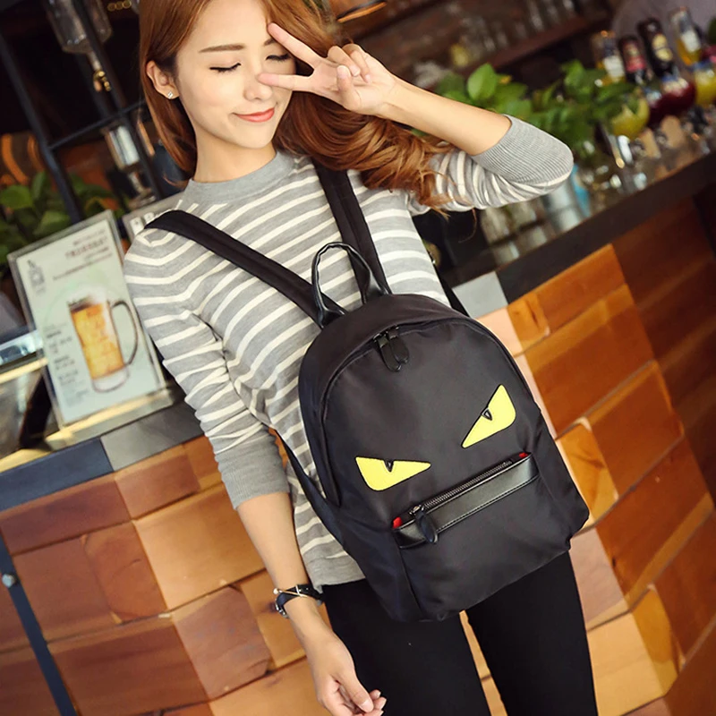 Men And Women Famous Brand Demon Eyes Monster Backpack Fashion Nylon ...