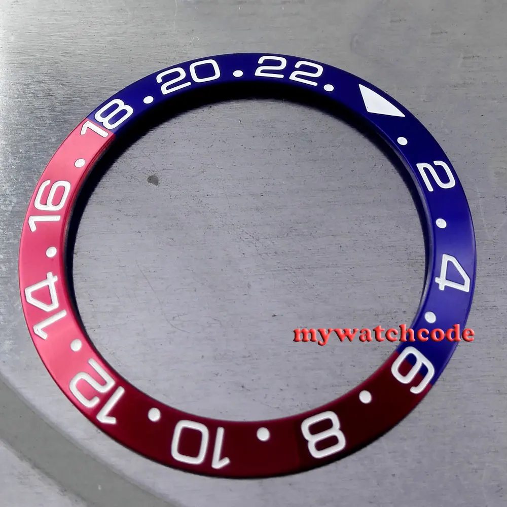 38mm alta qualidade red & blue bezel insert para 40 milímetros relógio ...