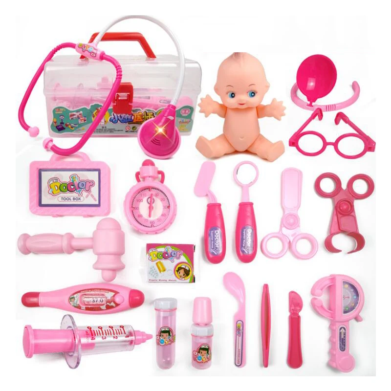 19 Pieces/Set Children Pretend Play Doctor Nurse Toy Set Portable ...