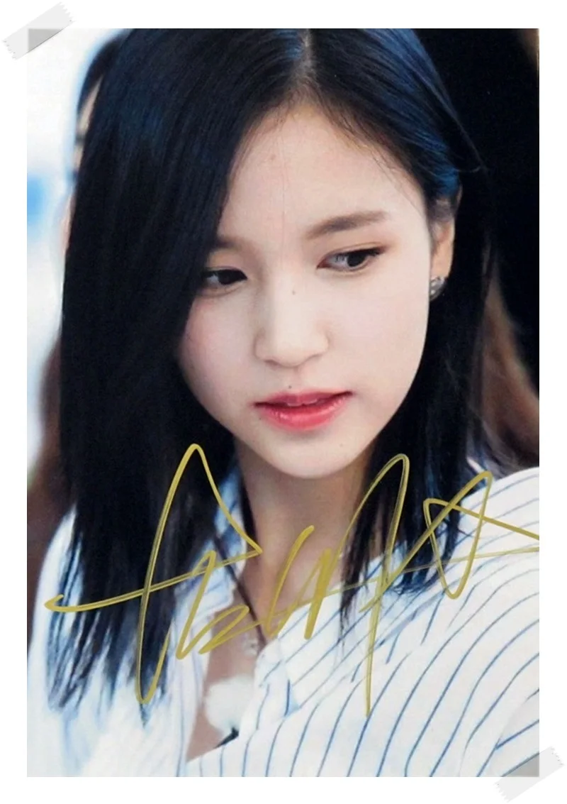 Signed Twice Mina Autographed Photo Twicetagram 6 Inches 2 Versions ...