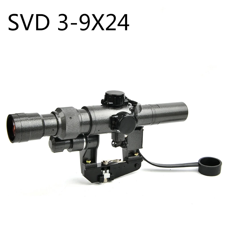 Dragunov SVD POS 3-9X24 Red Illuminated Hunting Riflescope Glass ...