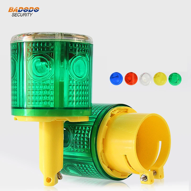 Rain-proof Optical Controlled No Switch Solar Warning alarm lamp light ...