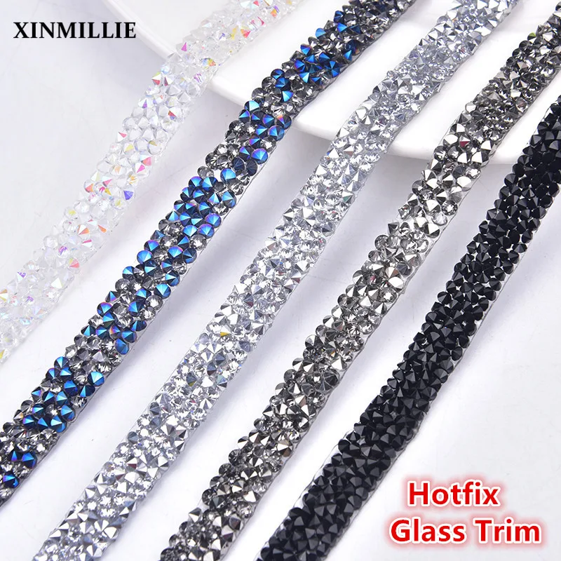 High-Quality-Glass-Crystal-Trim-Hot-Fix-Strass-Tape-Iron-On-Rhinestone ...