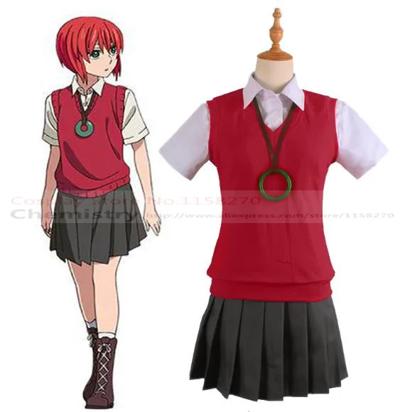 The Ancient Magus' Bride Chise Hatori Cosplay Costume Vest,shirt,skirt ...