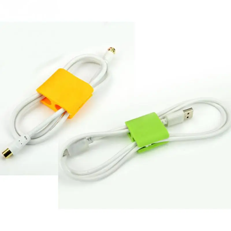 2pcs/lot Portable Cable Winder Silica Gel Smart Wire Cable Clips ...
