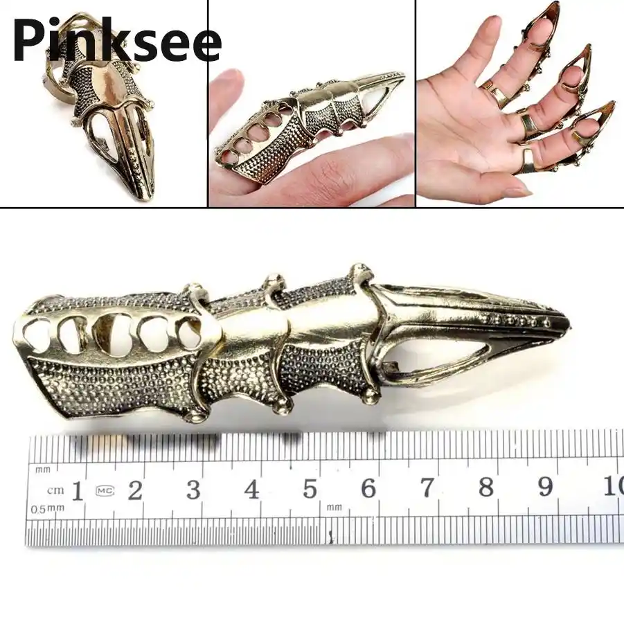 Hot Gothic Punk Hinged Knuckle Full Finger Armor Rings Claw Bulk Women ...