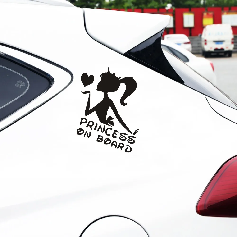Car Stickers PRINCESS ON BOARD Car Bumper Girl Child Stickers and ...