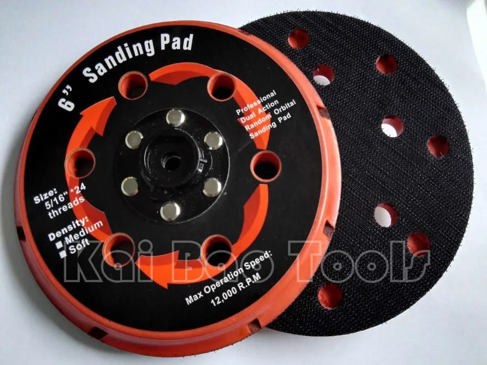 6inch Sanding Pad 150mm Sanding Backup Pad with 15 Holes Abrasive Disc ...