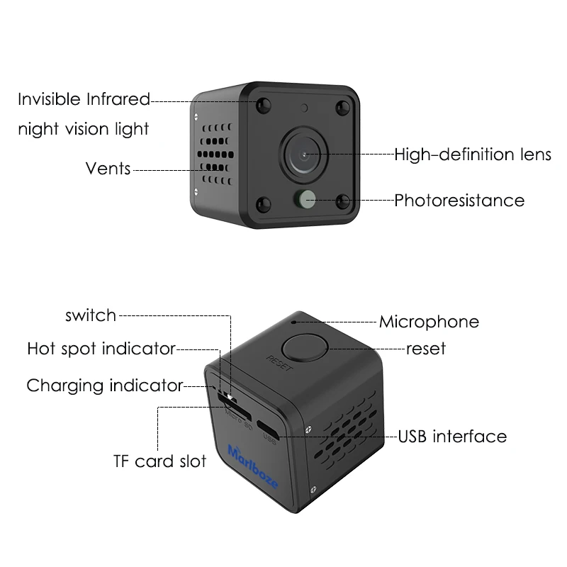 Hot Offer Marlboze 720P HD WIFI Mini IP Camera Night Vision Motion ...