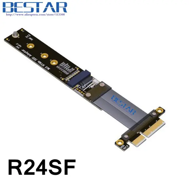 PCI Express x4 PCI E Gen3.0 32G/bps M.2 NVMe Key M SSD To PCIe 4x Riser ...
